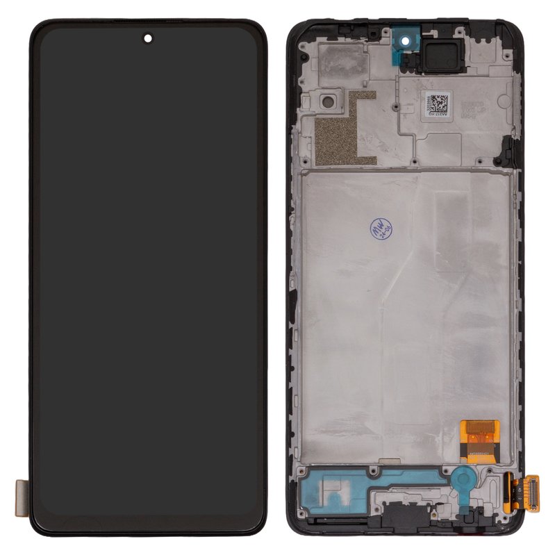 LCD compatible with Xiaomi Redmi Note 10 Pro, (black, with frame, High ...